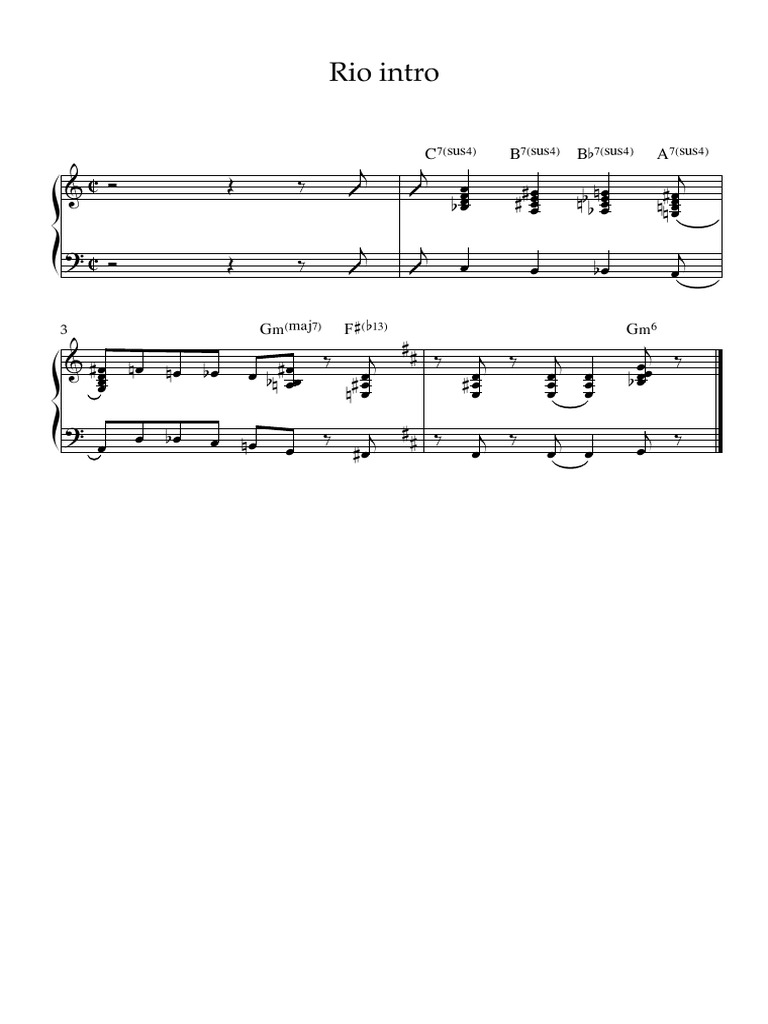 Rio Intro - Full Score | PDF