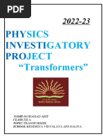 Transformer Class 12 Cbse Investigatory Project | PDF | Transformer ...