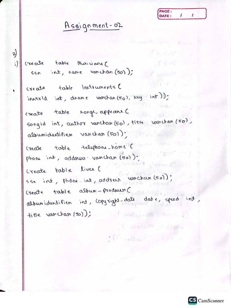 Dbms Assignment 2 | PDF