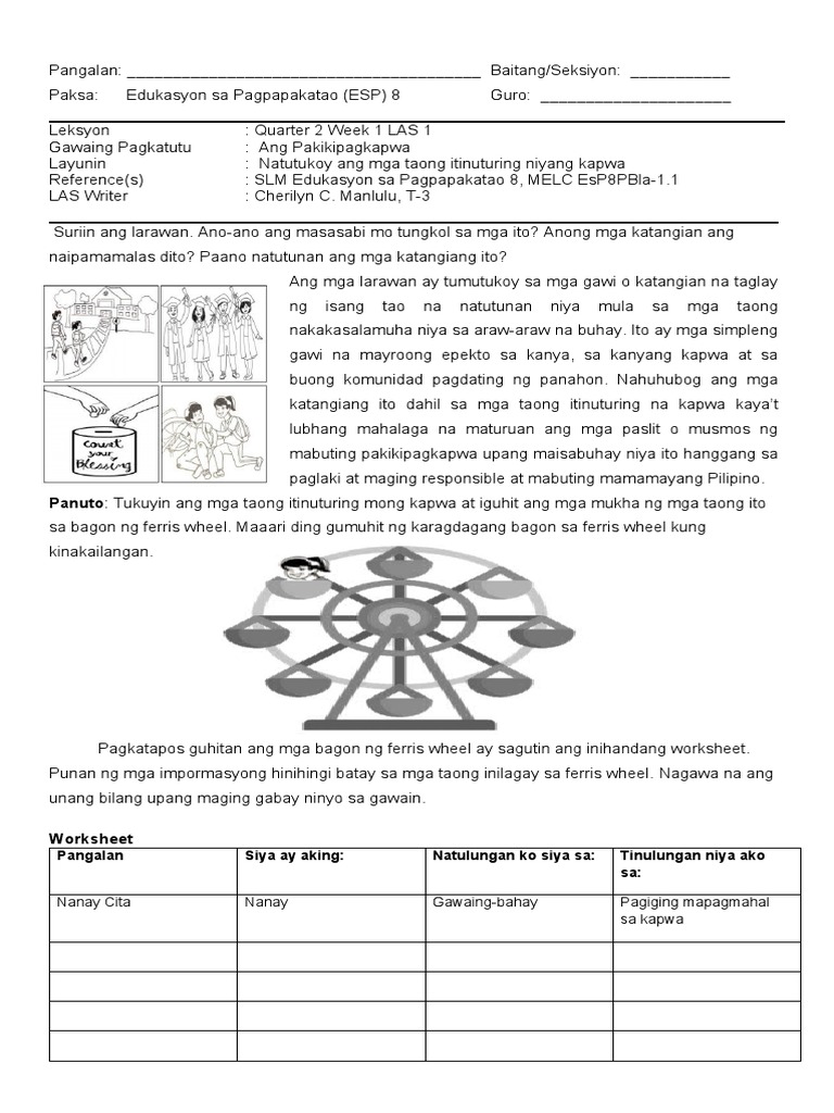 Esp8 Q2 Week1 Las1 | PDF