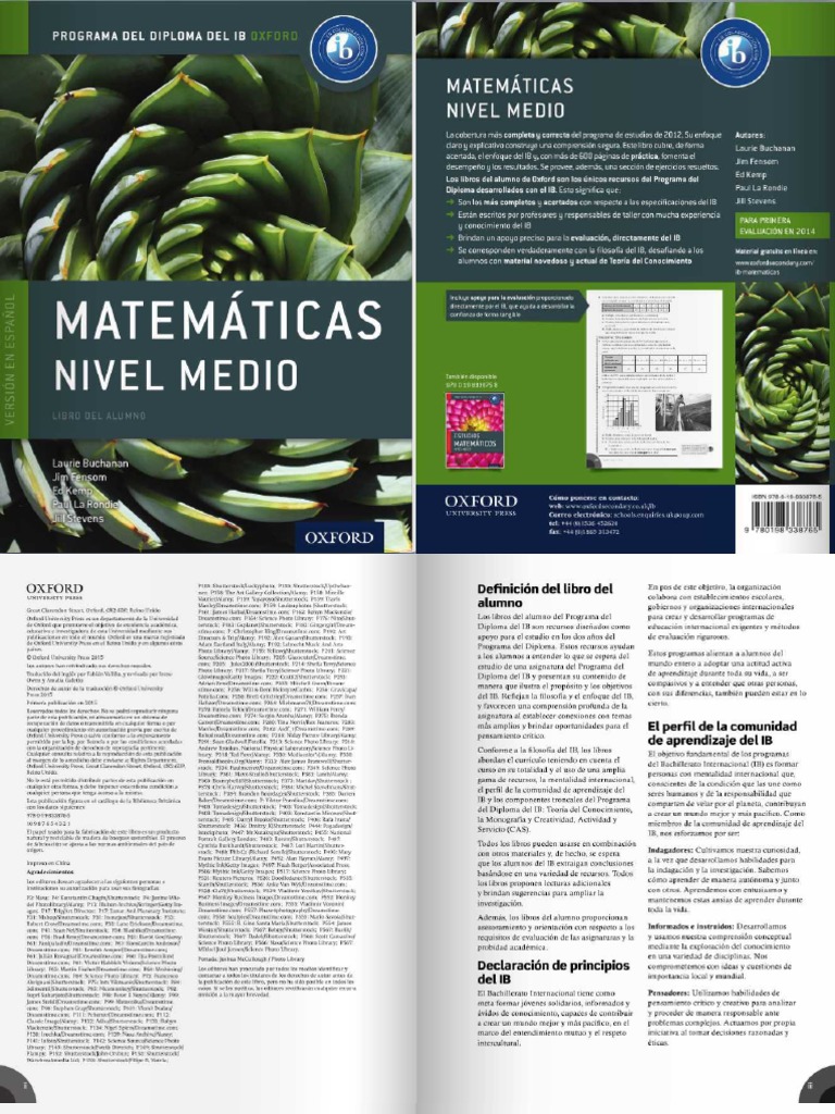 Libro Matemáticas IB-Español | PDF