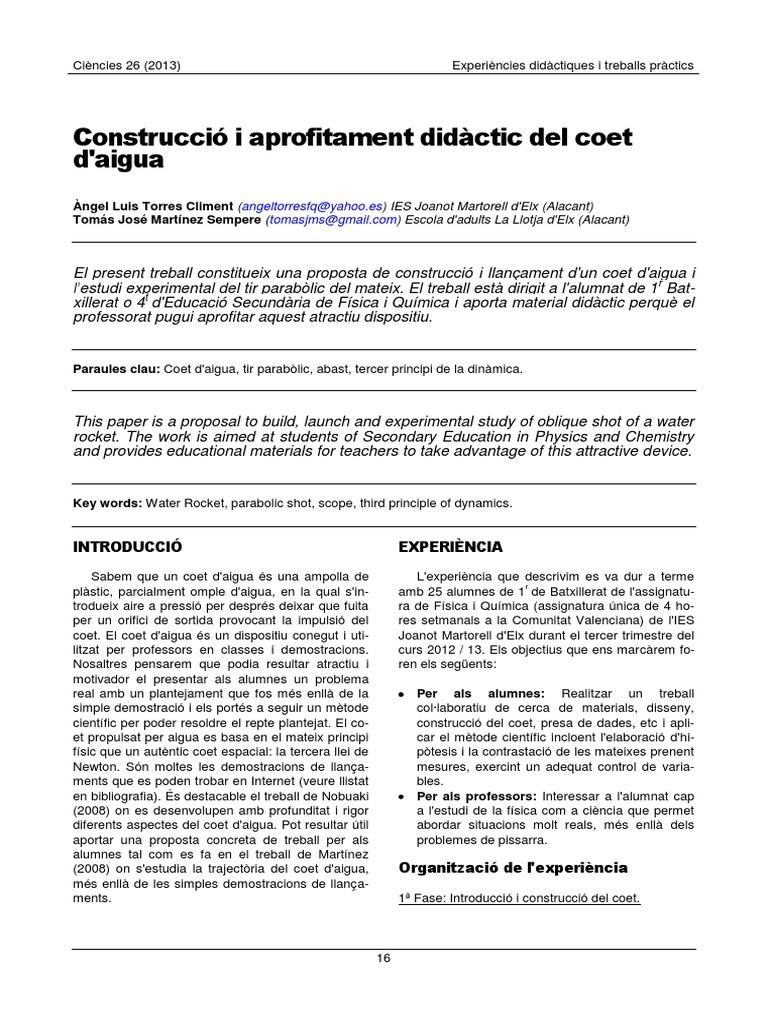 Coets Experiment | PDF