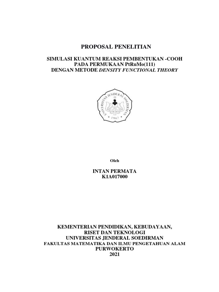 Contoh Template Proposal TA2021 | PDF