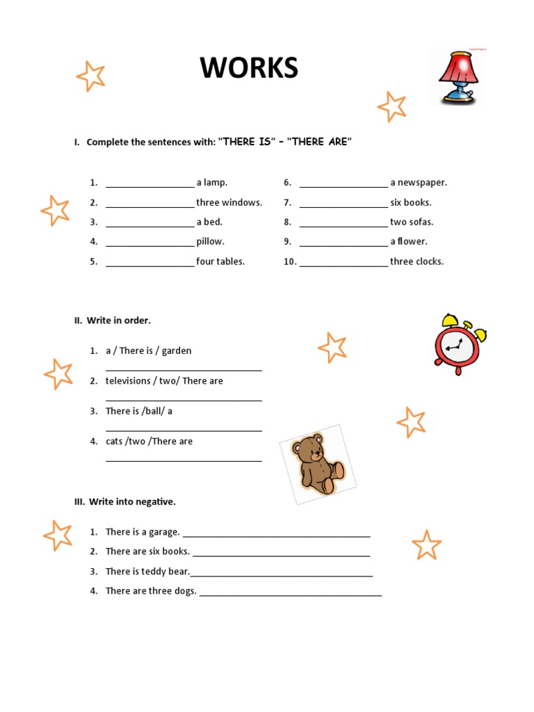 There Is - Are - Worksheet | PDF