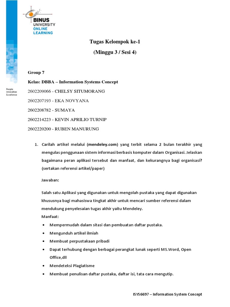 2211 Isys6697035 Dbba TK1-W3-S4-R0 Team7 | PDF