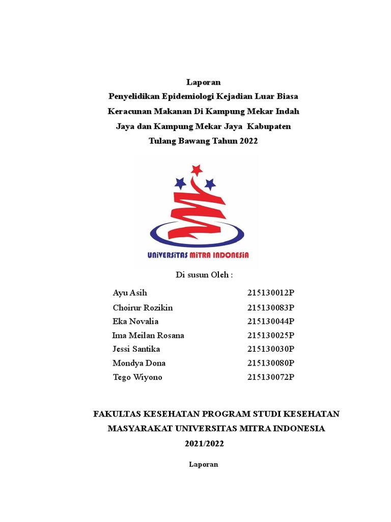 KLB Keracunan Makanan Kelompok 2 | PDF KLB Keracunan Makanan Kelompok 2 | PDF