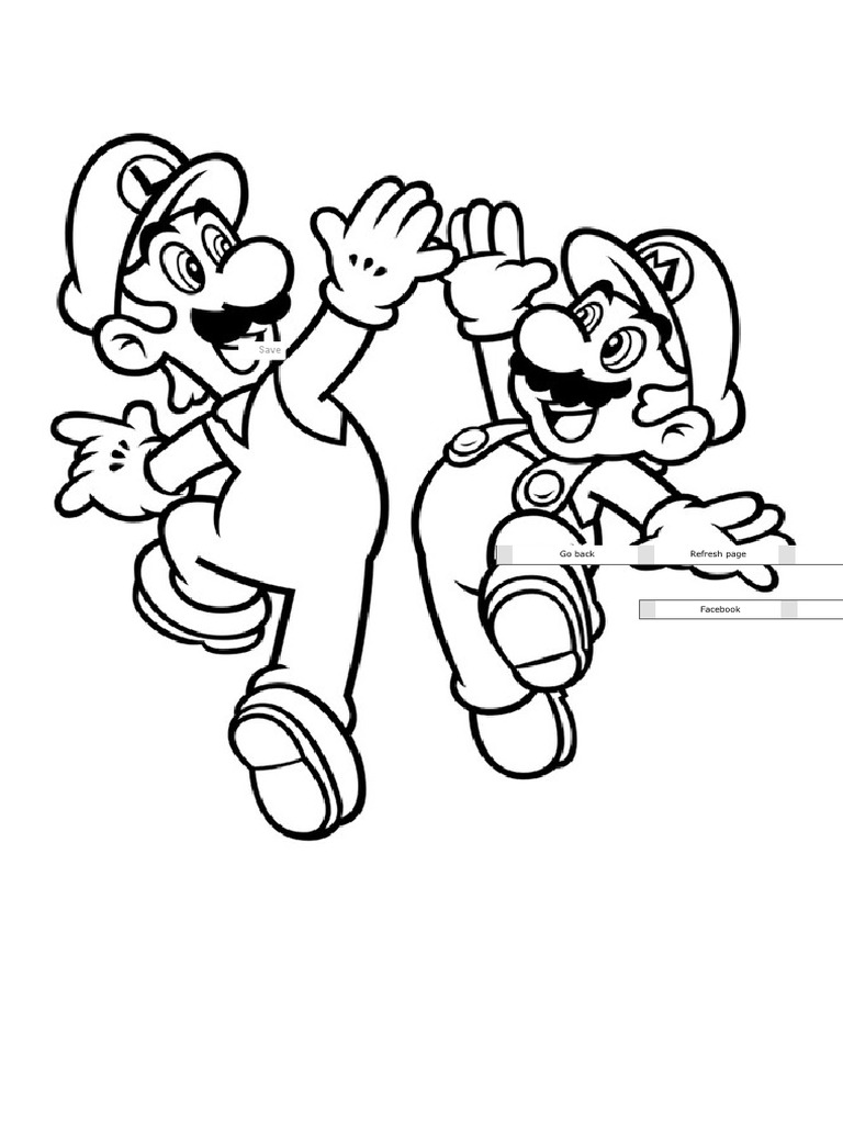 Coli de Colorat Super Mario Si Luigi - Plansededesenat | PDF