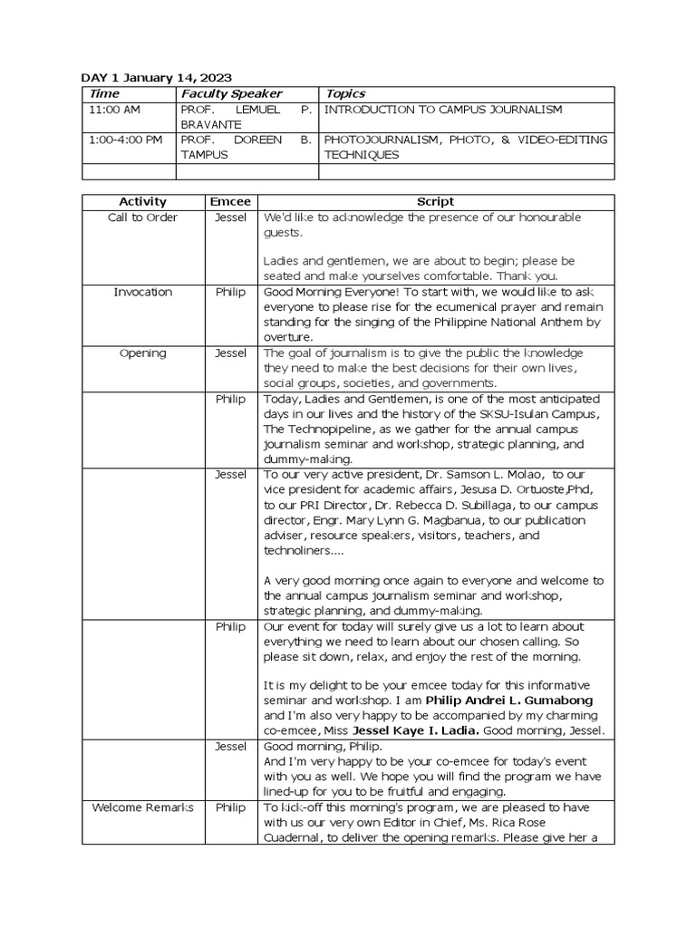 Seminar Workshop Script | PDF | Expert | Cognition