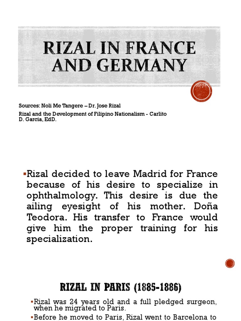 Rizal in France and Germany | PDF