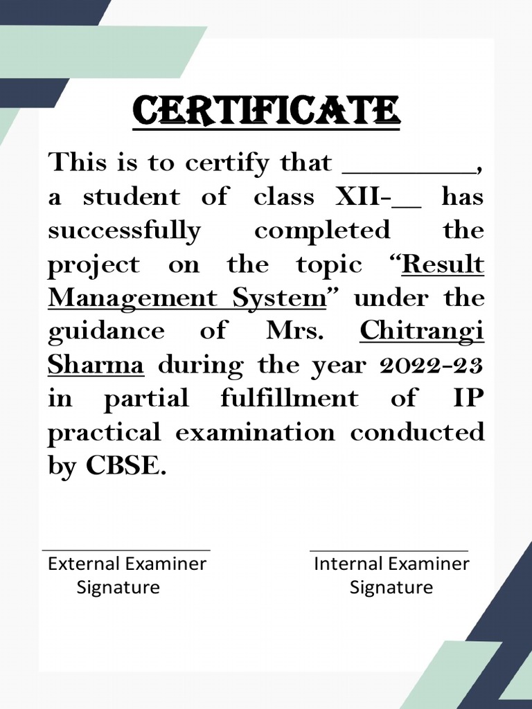 Ip Project Pdf Software Programming 