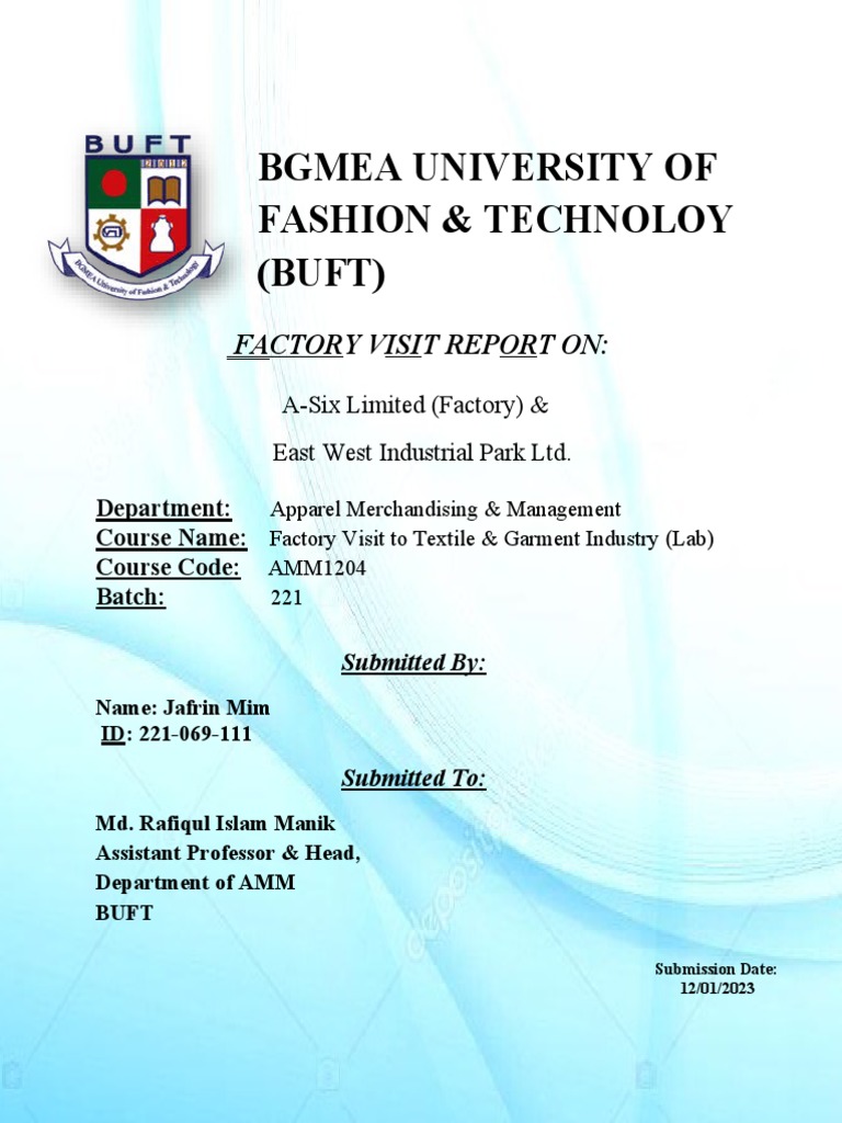 Factory Visit To Textile Garment Industry Lab Report | PDF | Dyeing ...