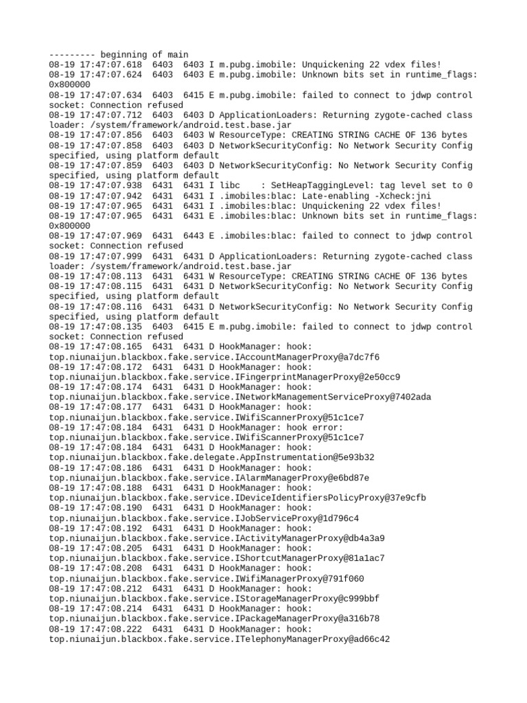 PUBG Mobile Debug Log Analysis | PDF | Computing Platforms | Information Age