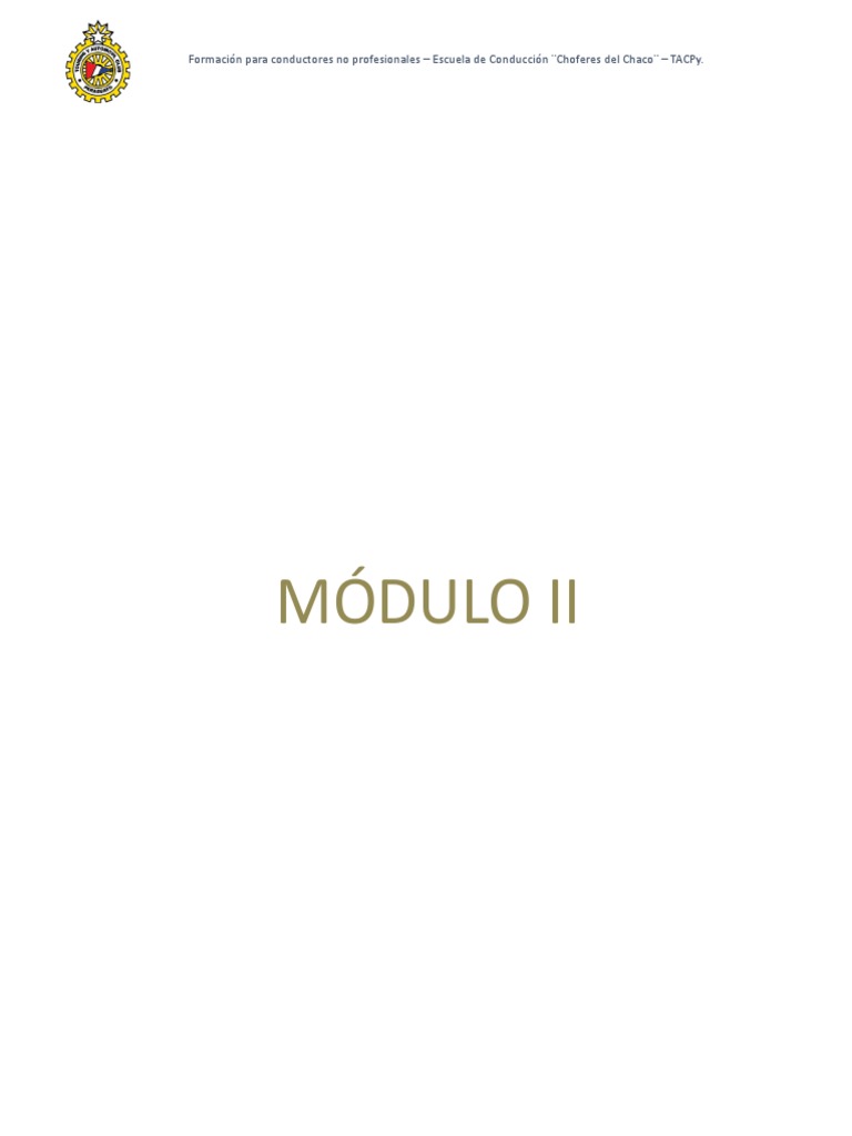 M Dulo 2 Tacpy Final | PDF | Licencia de conducir
