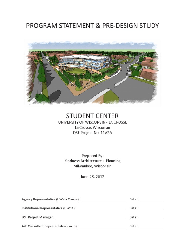 Uwl Student Center Prog Statement Predesign Study | PDF