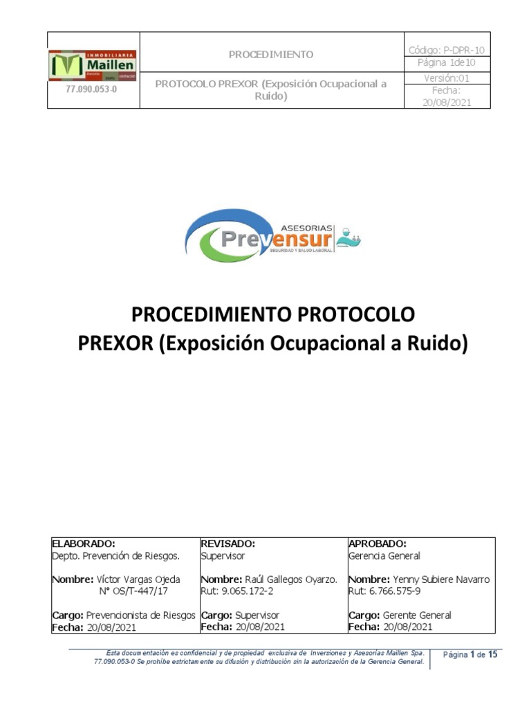 Protocolo Prexor | PDF | Sonido | ruido