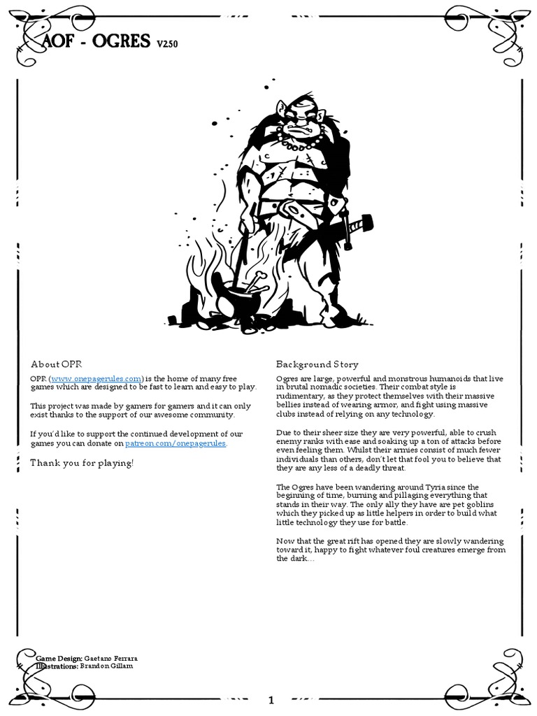 AOF - Ogres v2.50 | PDF