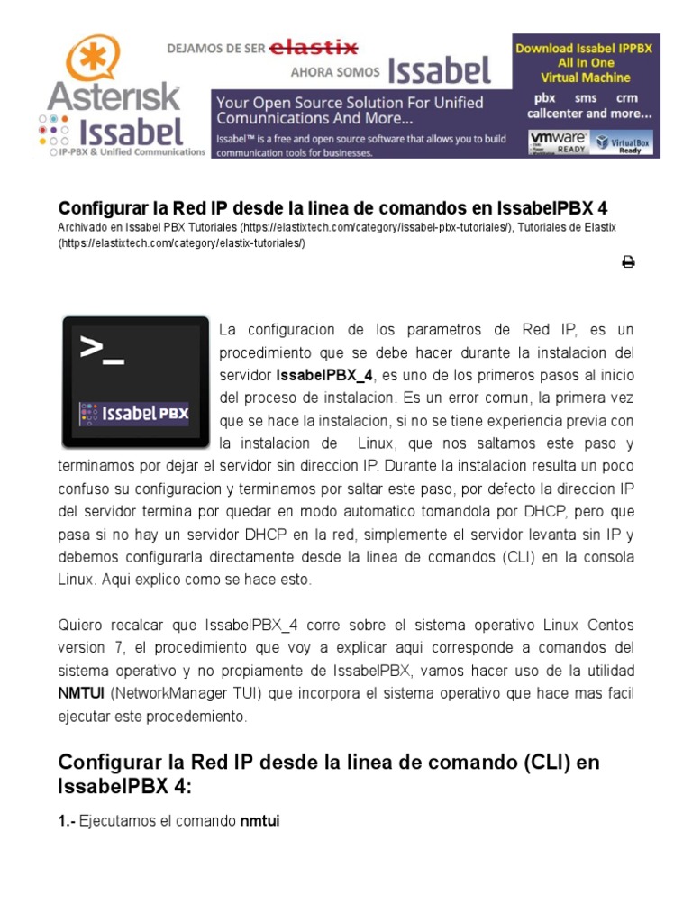 Como Configurar La Red IP en IssabelPBX - 4 - ElastixTech - Aprende ...