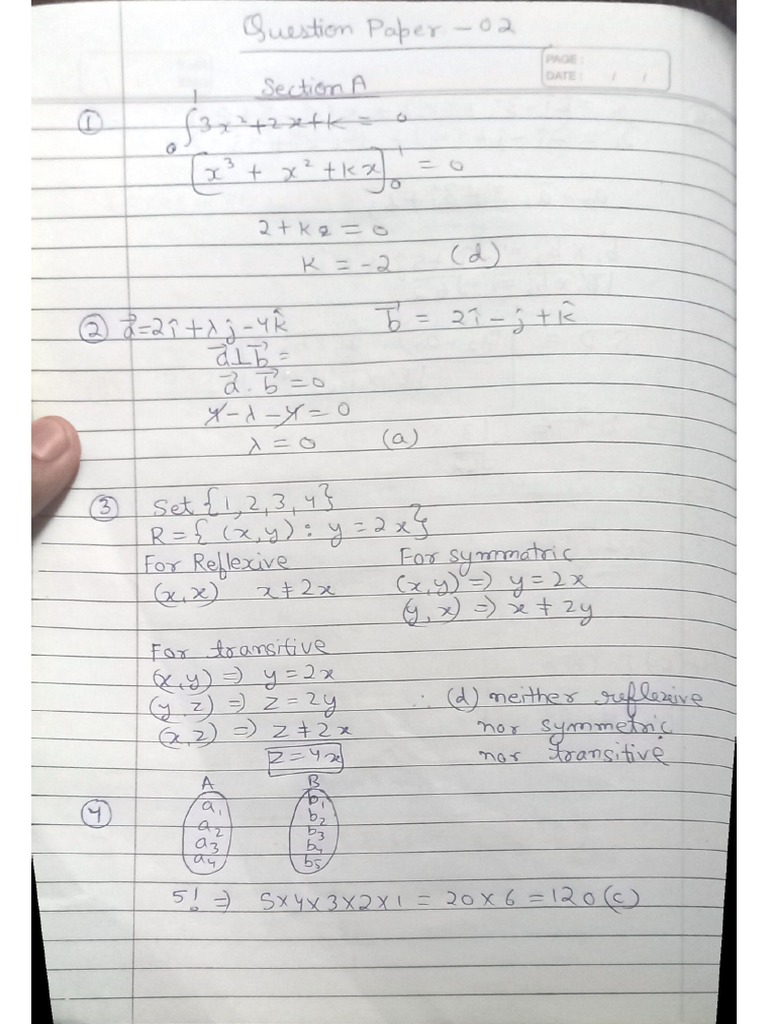 Maths Paper - 2 | PDF