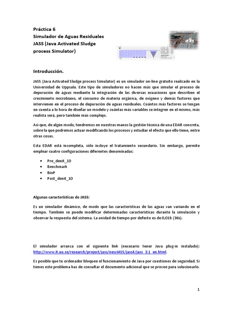 Simulador JASS para Aguas Residuales | PDF | Nitrato | Química