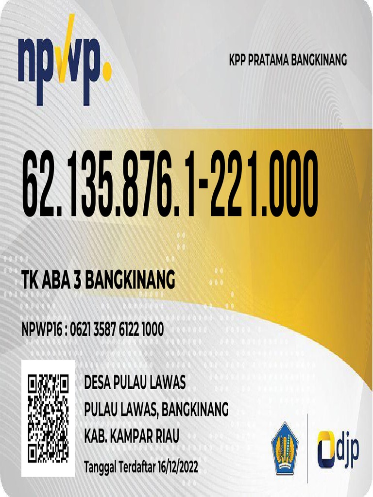 NPWP TK Aba | PDF