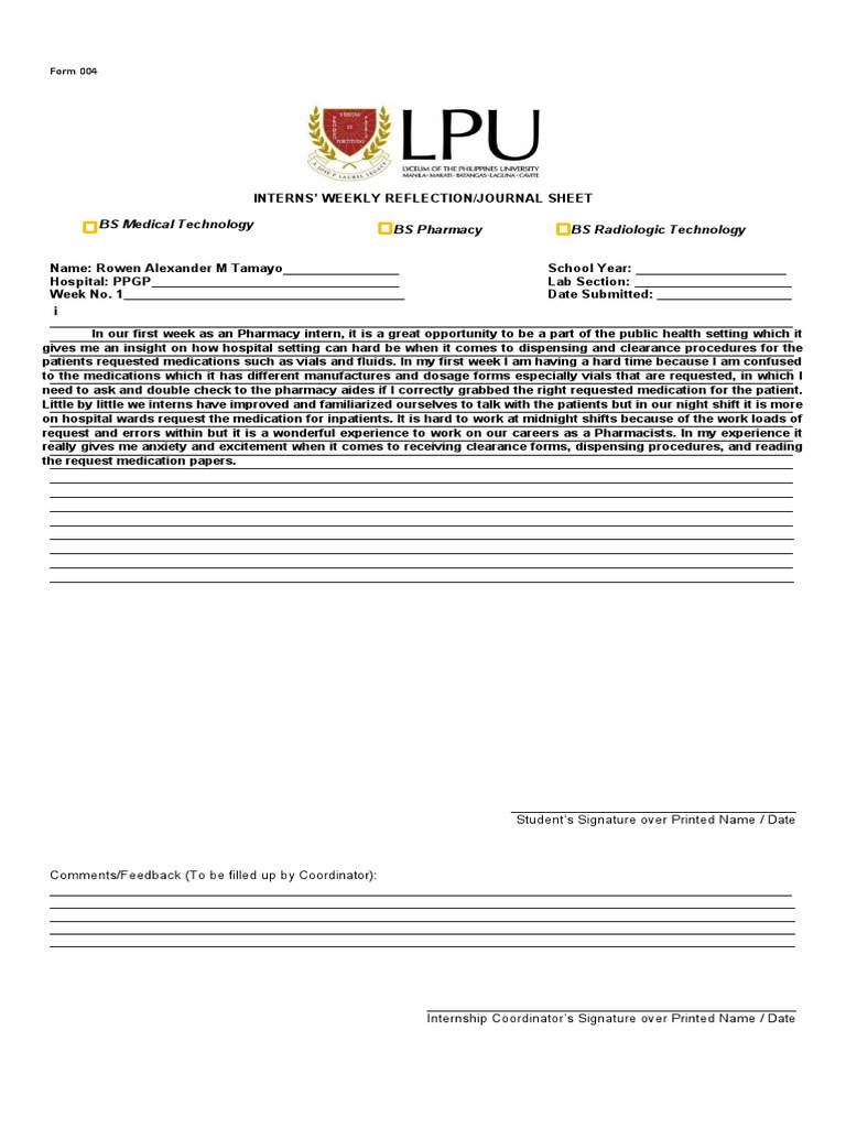 Journal Week 1 GEAMH | PDF | Science & Mathematics