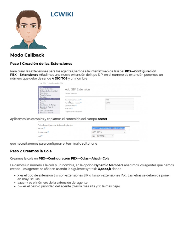 Modo Callback (LCWIKI) | PDF