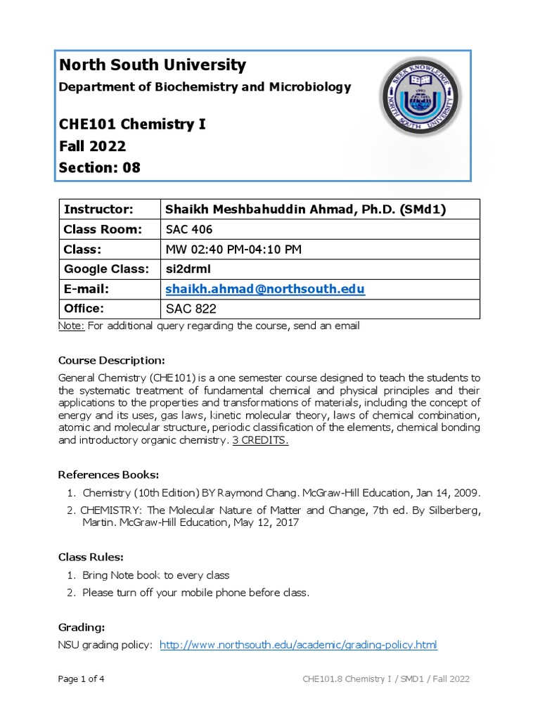 CHE101.8 Taken | PDF | Chemistry | Chemical Bond
