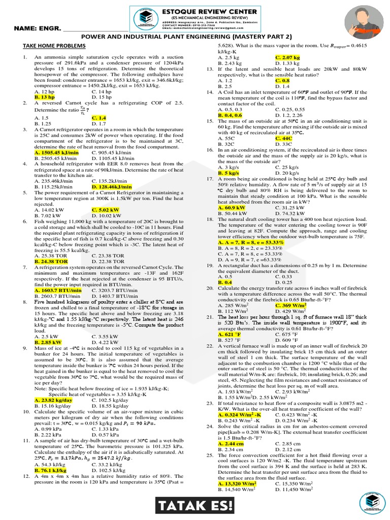 Pipe Mastery Part 2-Answer Key | PDF | Heat Transfer | Heat