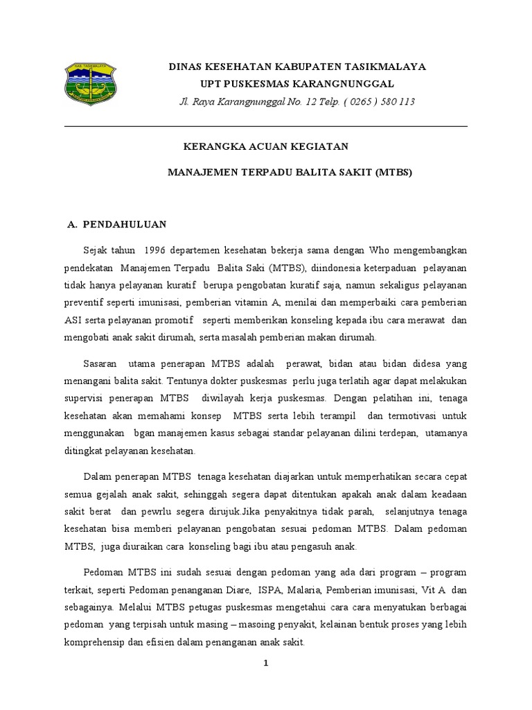Kak MTBS | PDF