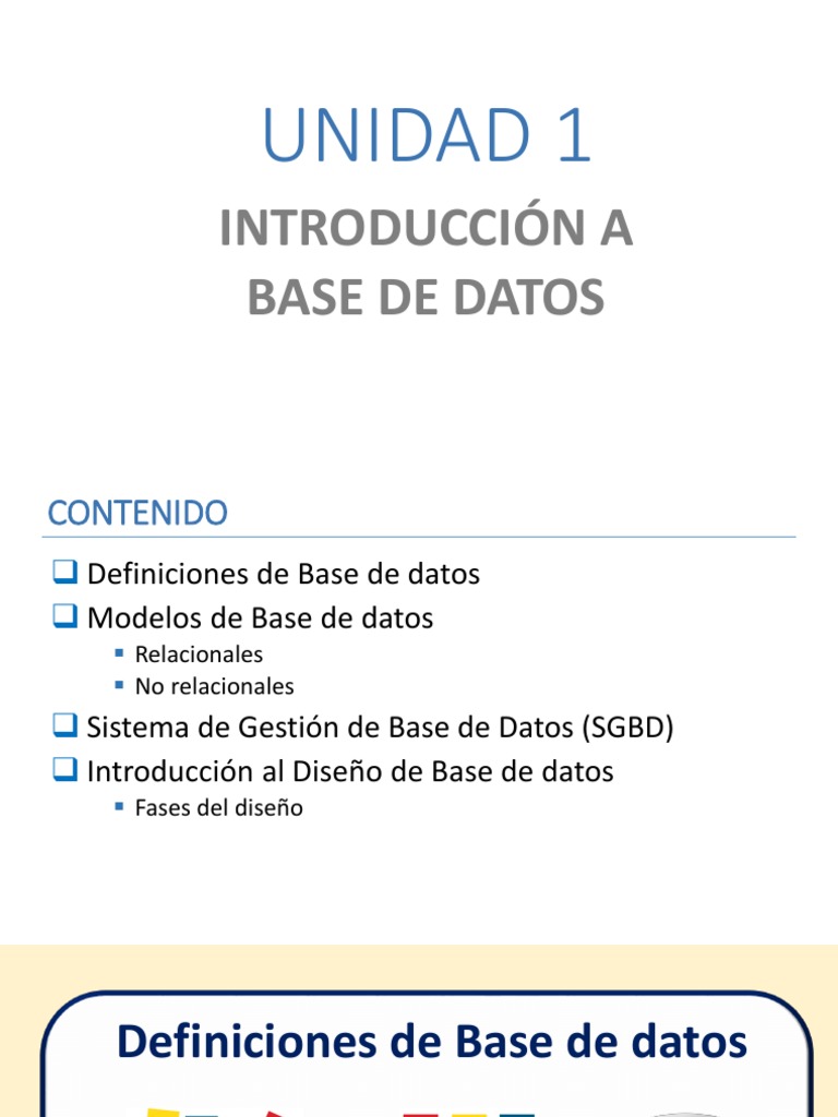 BASE de DATOS - Diapositivas | PDF | Bases de datos | No Sql