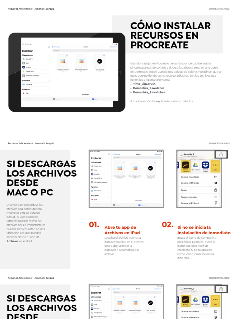 Cómo Instalar Recursos en Procreate | PDF | Software del sistema | Apple Inc.