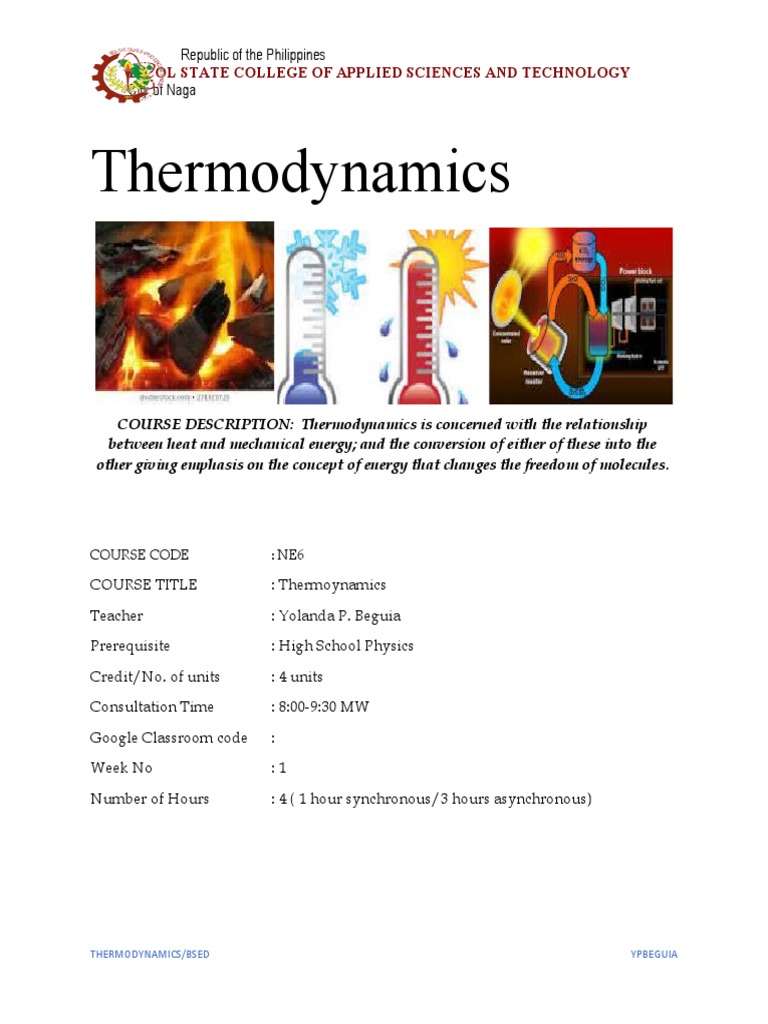 Module 1-Thermodynamics | PDF | Temperature | Thermodynamics