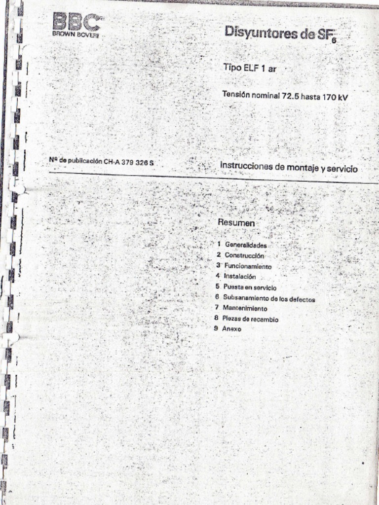 Manual Interruptor BBC ELF 1 132KV | PDF