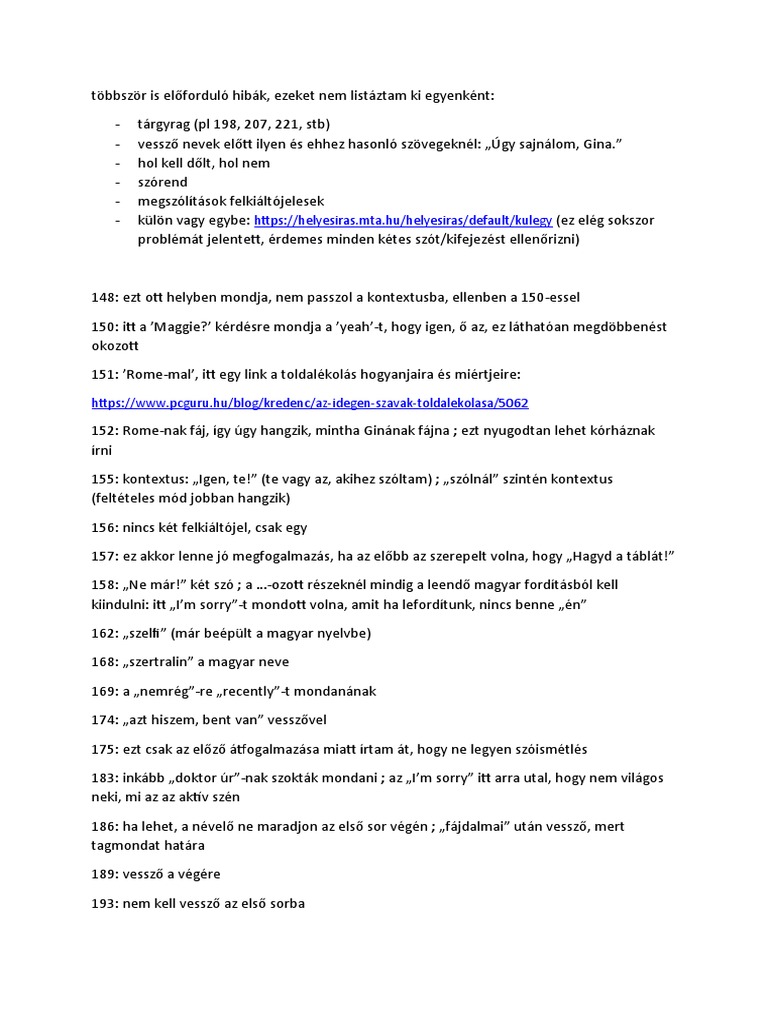 A MLT 1x07 Magyarázatok | PDF