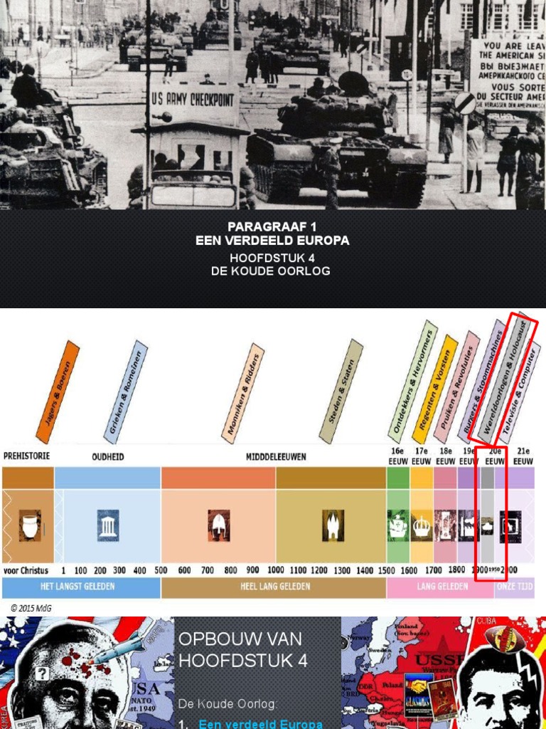 Paragraaf 1 Een Verdeeld Europa: Hoofdstuk 4 de Koude Oorlog | PDF