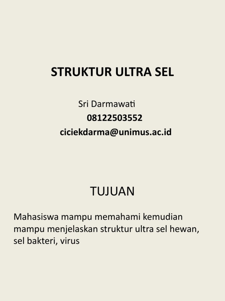 Struktur Ultra Sel Hewan dan Bakteri | PDF