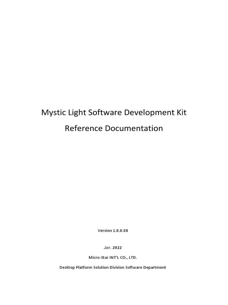 Mystic Light SDK for Developers | PDF | Pointer (Computer Programming ...