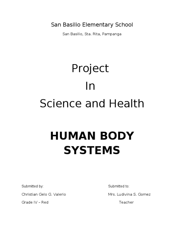 Human Body Systems Project Overview | PDF | Social Science