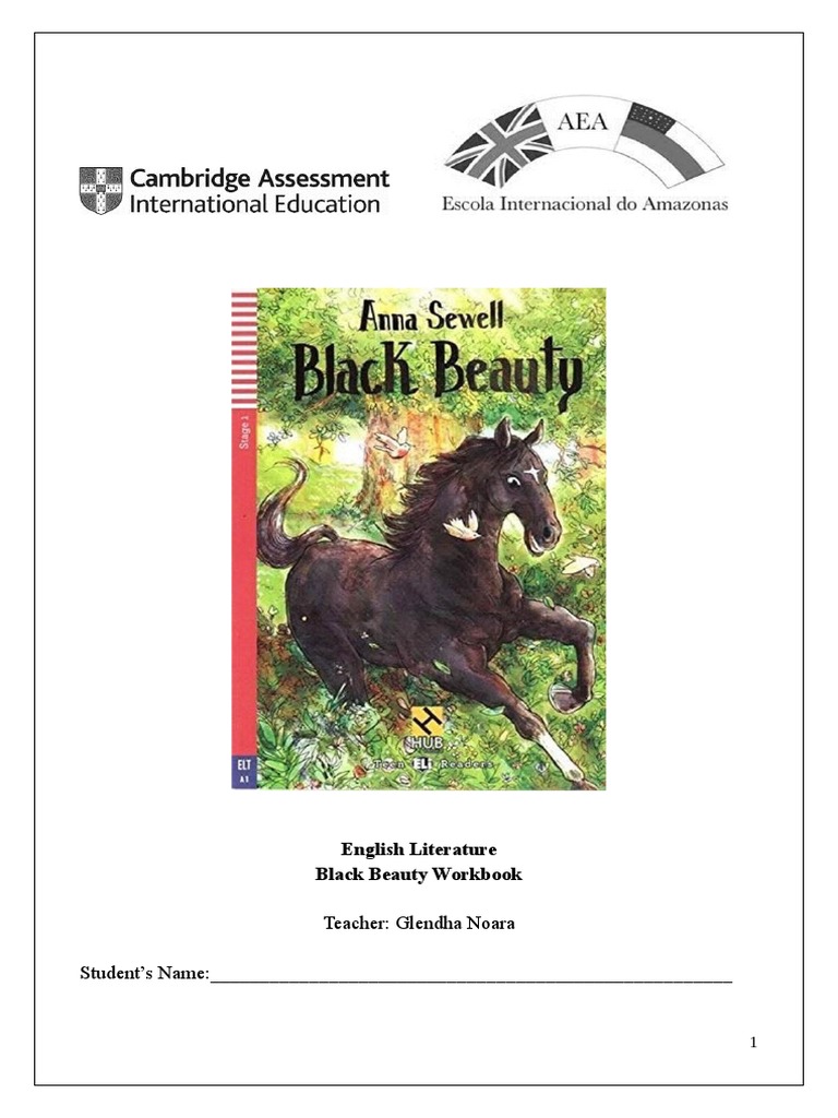 Black Beauty Workbook | Download Free PDF | Vocabulary | Spelling