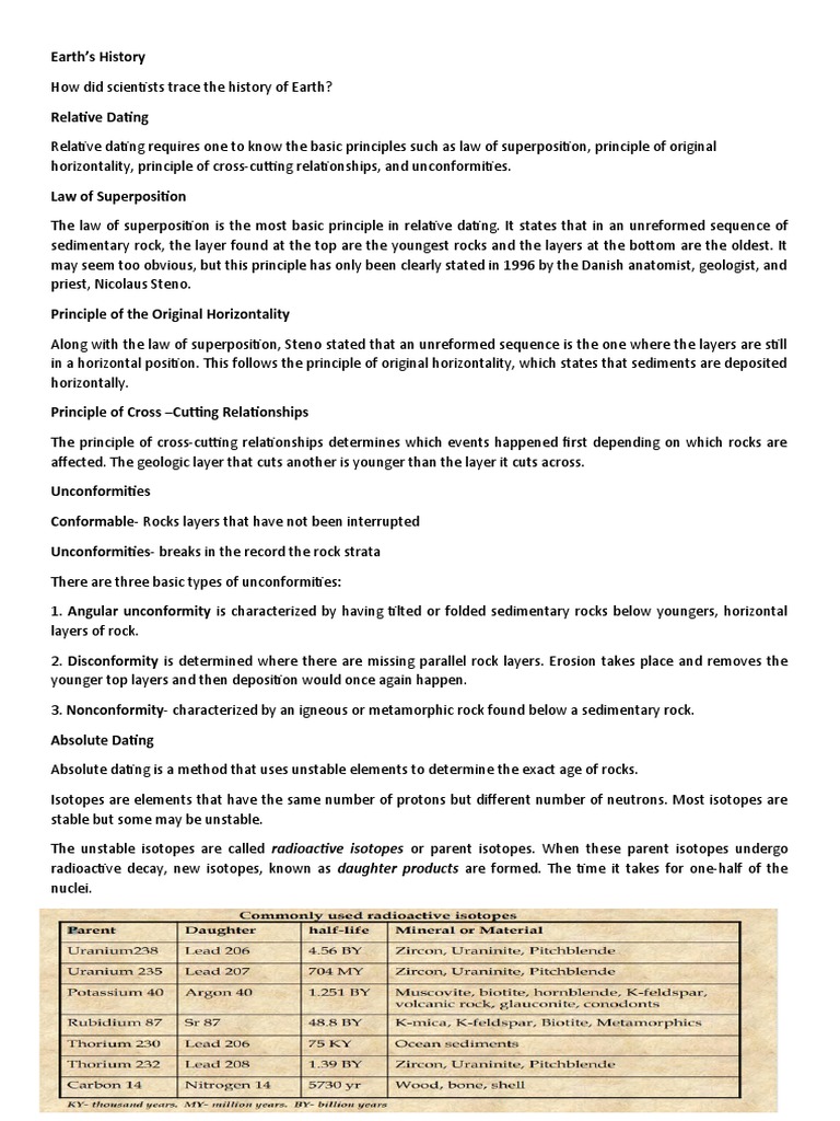 Earth History | Download Free PDF | Geologic Time Scale | Isotope