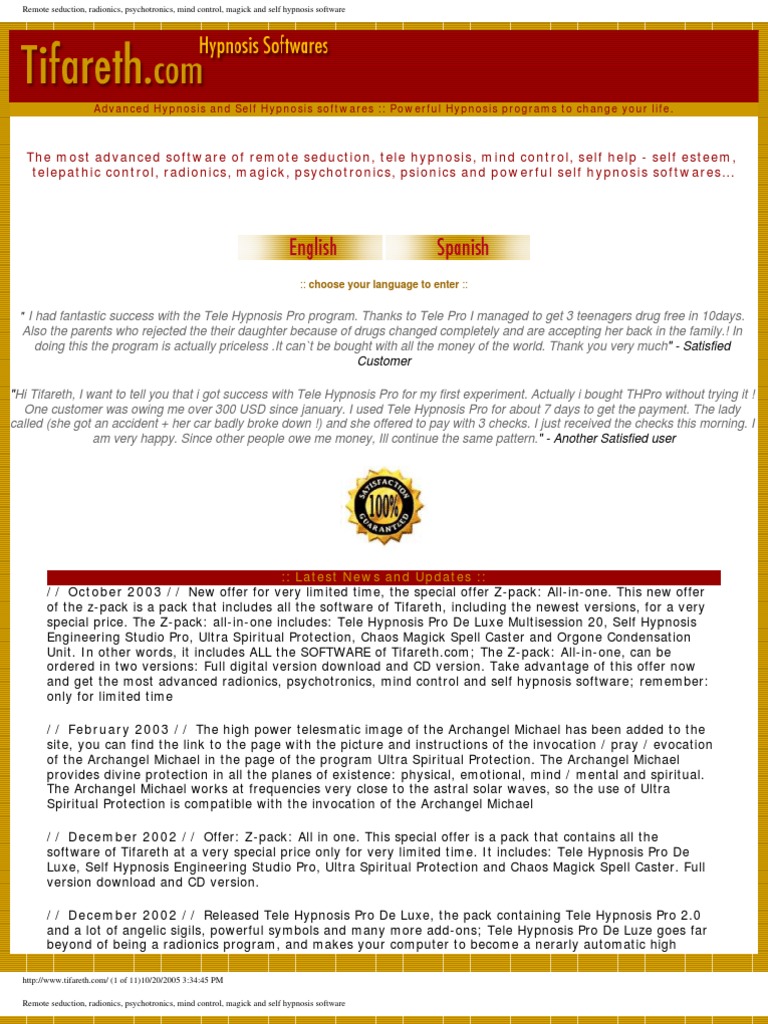 Remote Seduction, Radionics Psychotronics Mind Control, Magick and Self ...