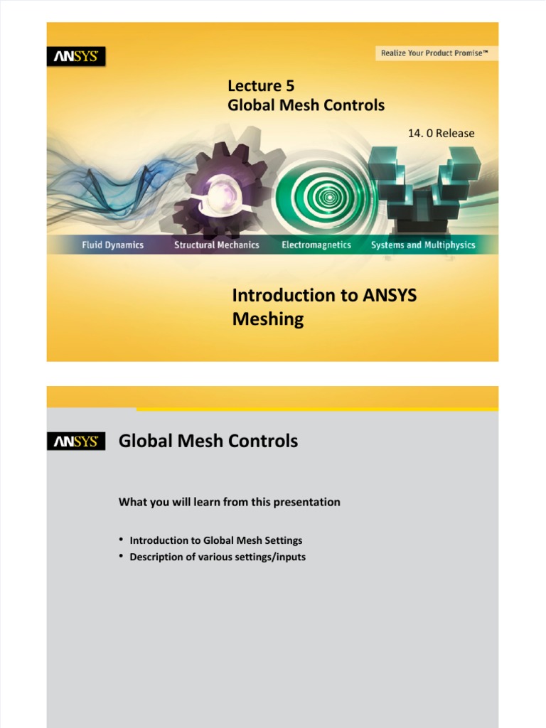 Mesh Intro 140 L 05 Global Mesh Controls | PDF | Geometry