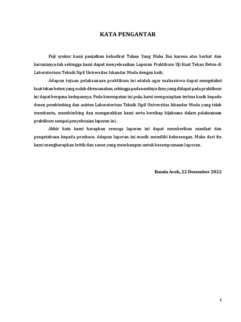Laporan Uji Kuat Tekan Beton | PDF