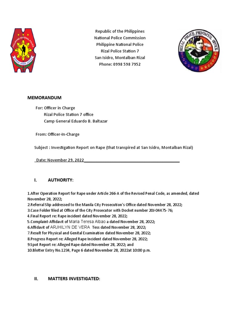 Investigation Report | PDF