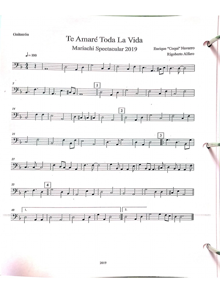 Te Amare Toda La Vida Guitarron | PDF