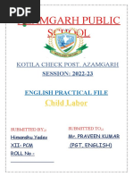 CHILD LABOUR Class XII English Project | PDF | Child Labour ...
