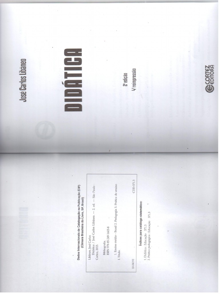 Livro - Capítulo 3 - Didática Libâneo | PDF