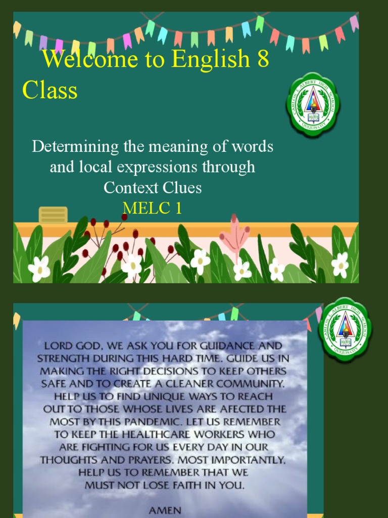 M1Q1 Contextclues 1 | PDF | Foreign Language Studies | General Fiction