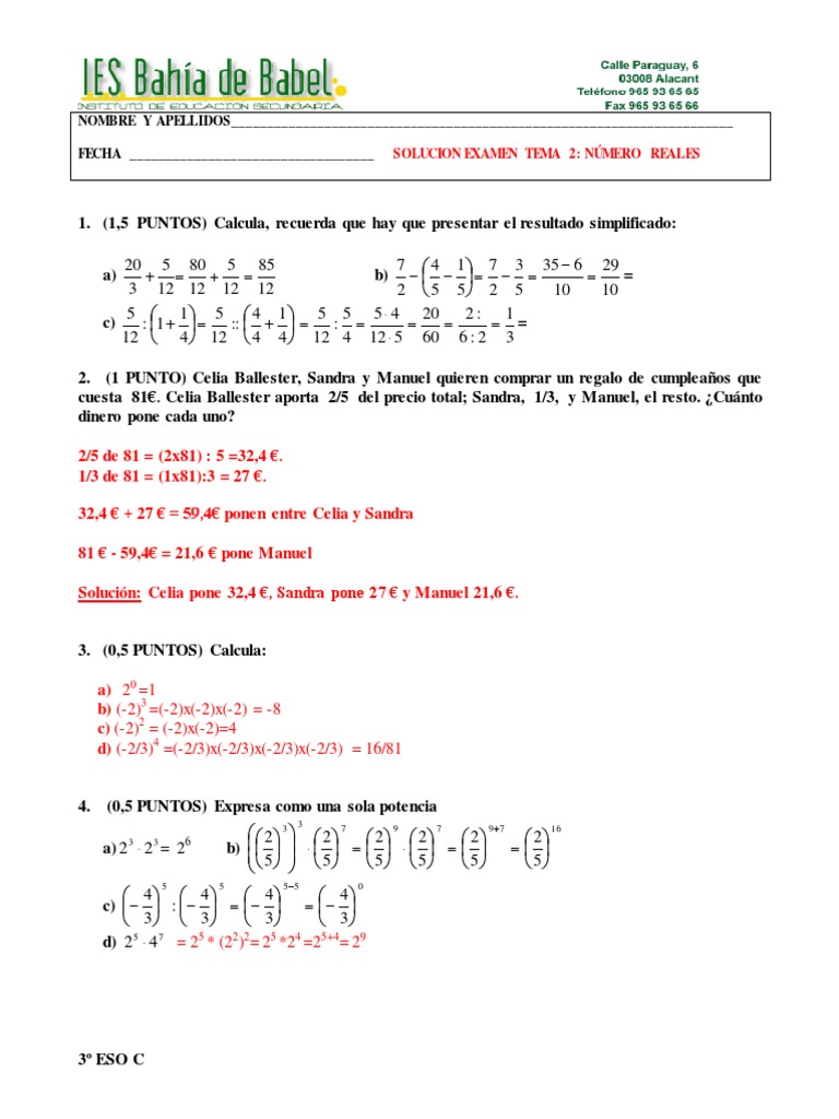 Sol Ex Tema2 3eso Babel | PDF | Métodos y materiales de enseñanza | Informática
