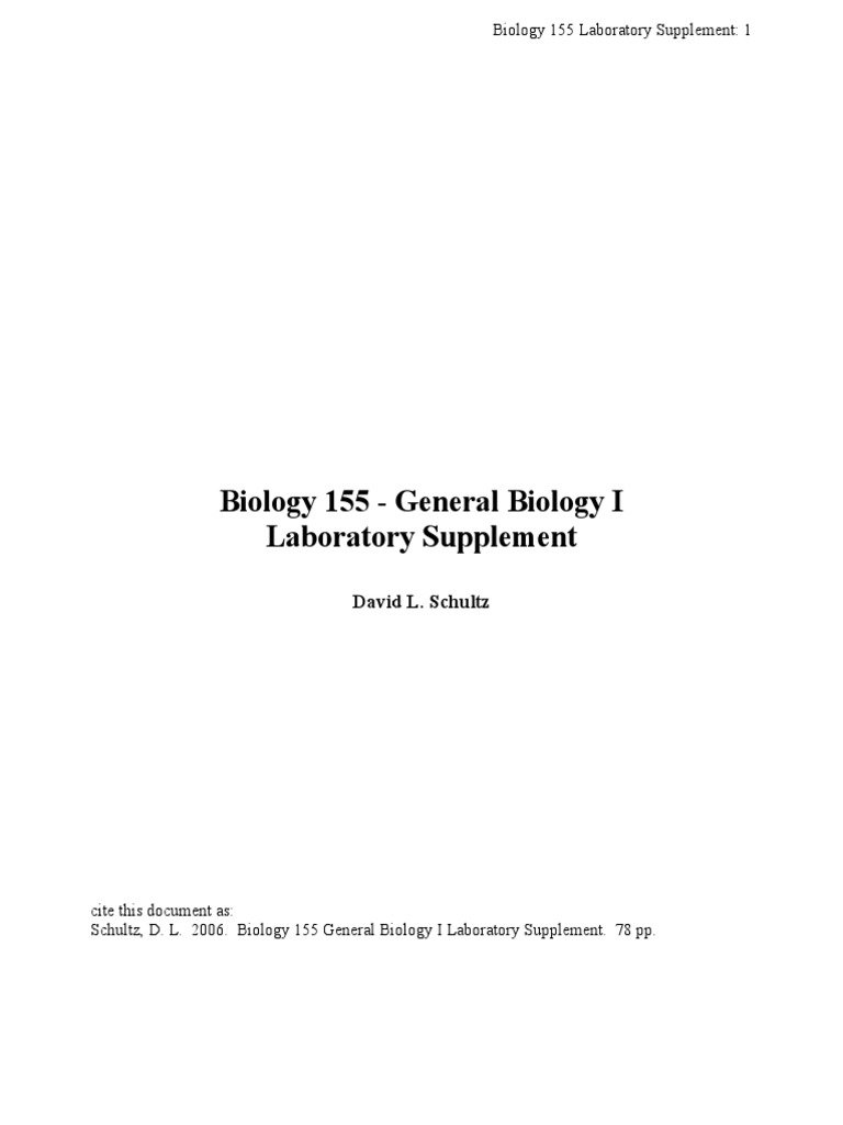Biology 155 - General Biology I Laboratory Supplement (PDFDrive) | PDF ...